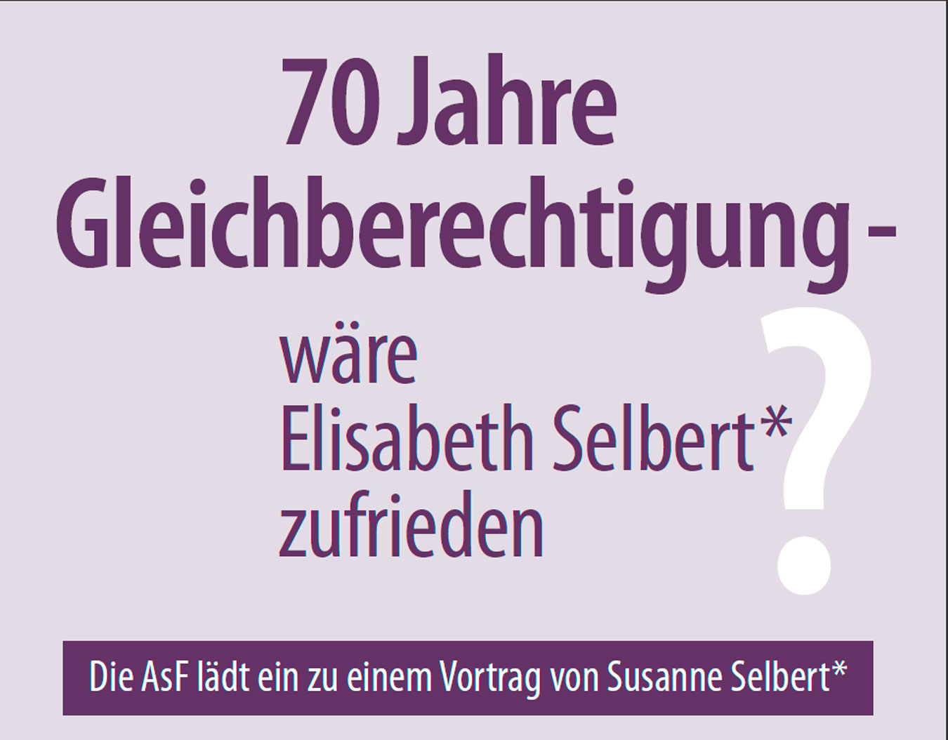 70 Jahre Gleichberechtigung – wäre Elisabeth Selbert* zufrieden › SPD ...